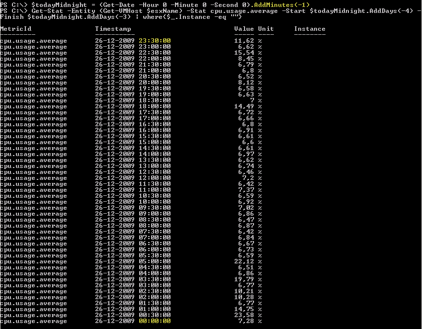 Powercli And Vsphere Statistics Part 1 The Basics Lucd Notes